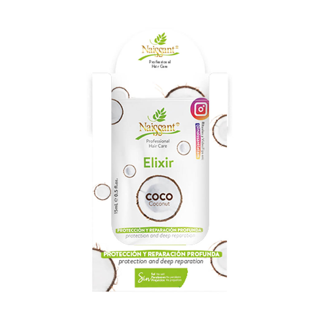 Elixir aceite de Coco Sachet 15ml - Caja X12 Unds.
